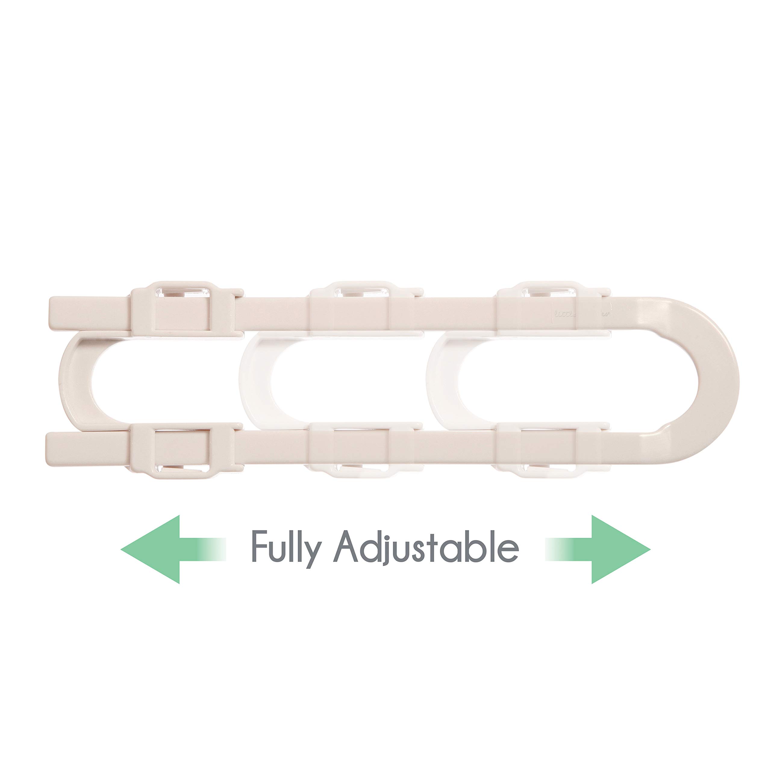 Little Chicks U-Shaped Baby Safety Glide Lock - Adjustable Childproof Cabinet Latches for Kitchen Cupboard - Suitable for Babyproofing Cabinets Knobs & D-Handles