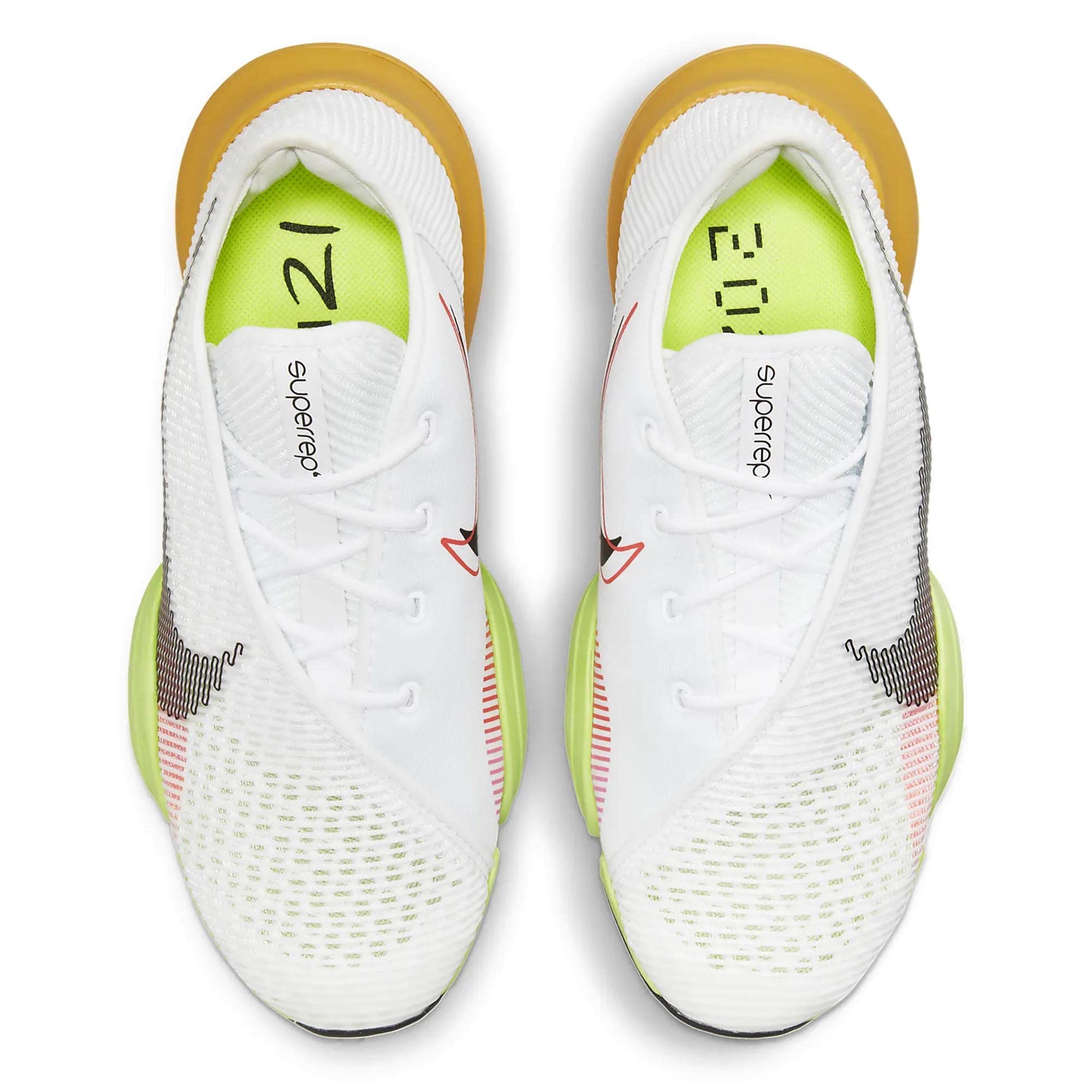 Nike Womens Gymnastics Shoe (7.5, White/Black/Pollen/Volt, Numeric_7_Point_5)