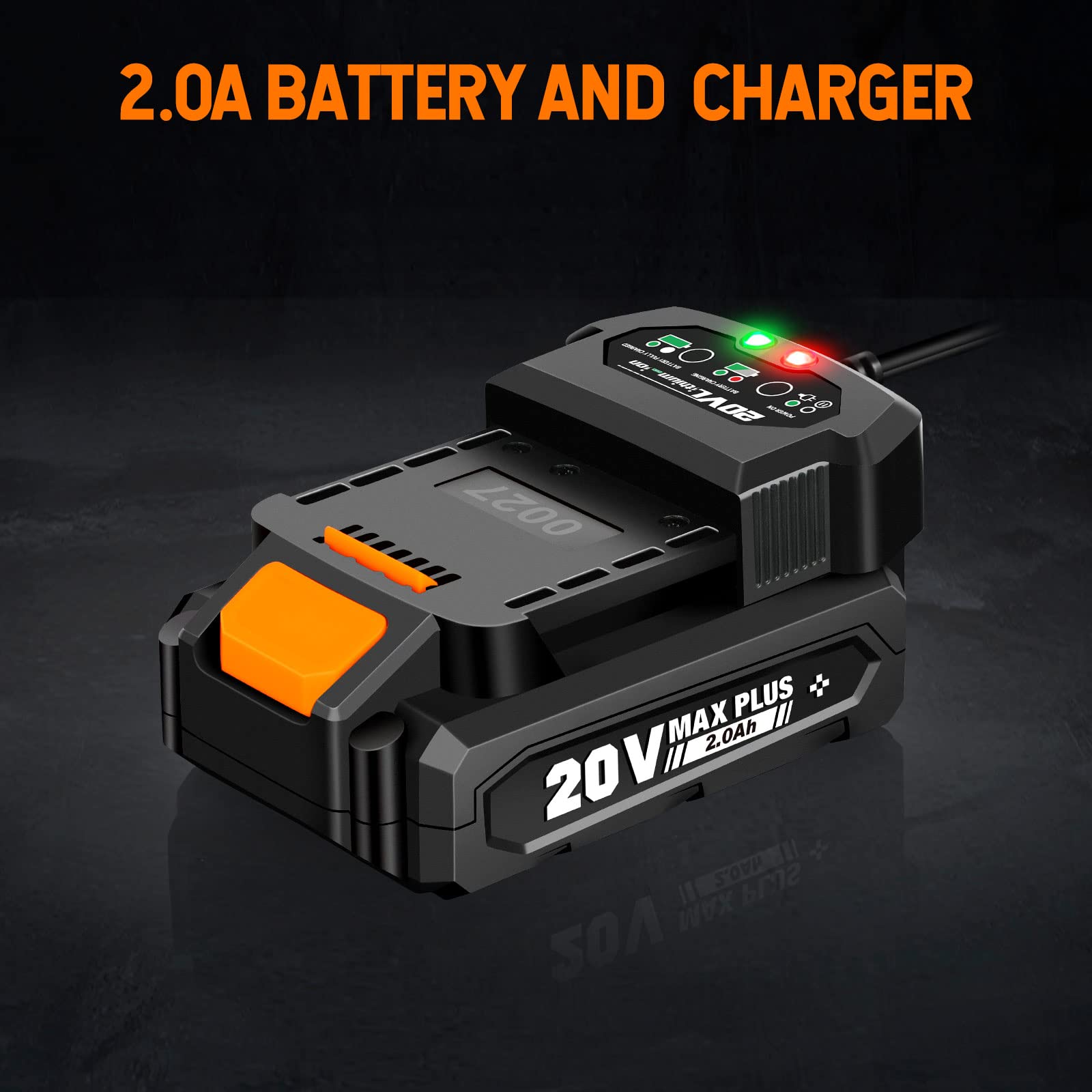 WORKSITE Cordless 20V Jig Saw Bundle with 1 Extra Battery