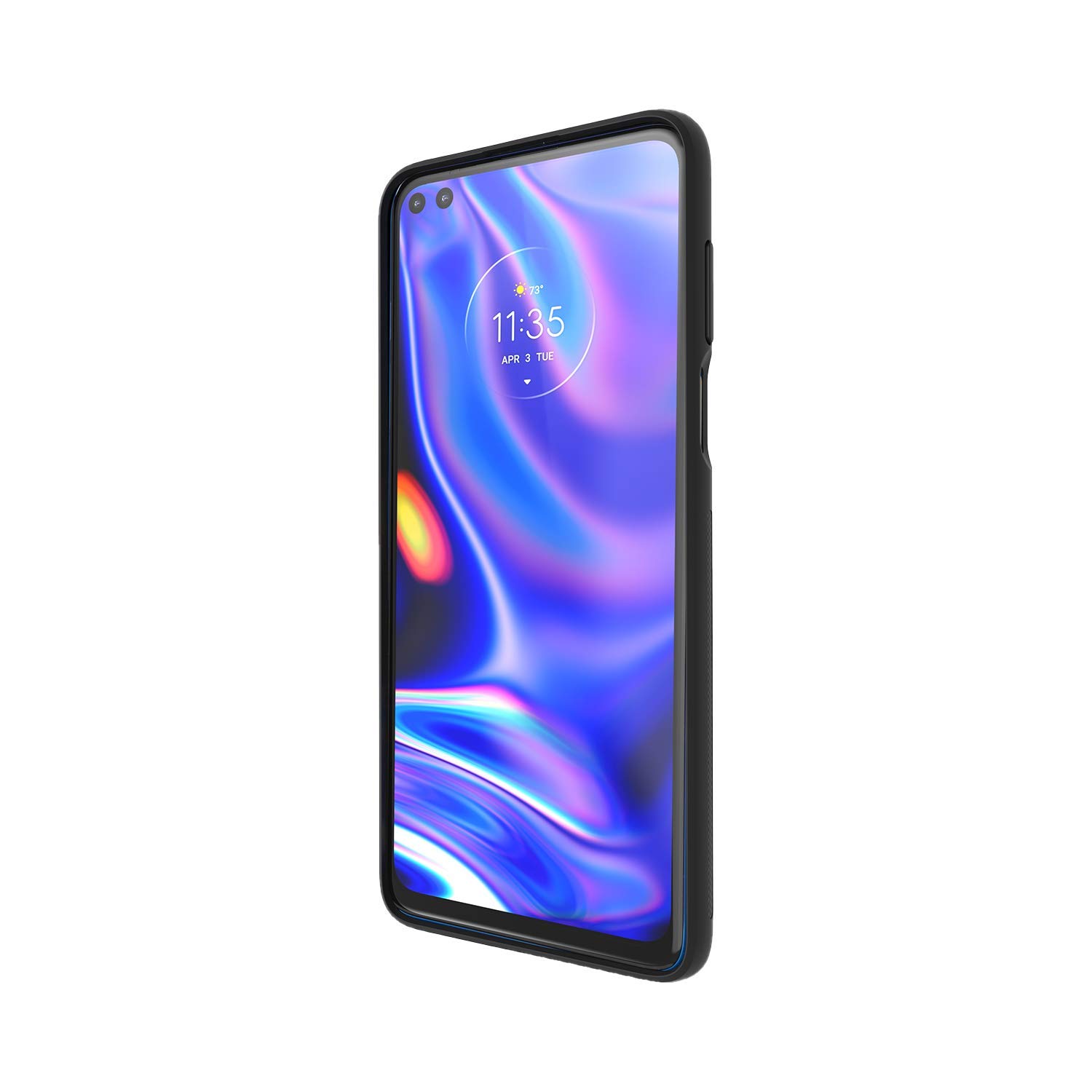 Motorola Moto One 5G, One 5G UW Protective Case- Black - precision fit shock absorbing cases for enhanced phone Grip, style, drop protection for your device