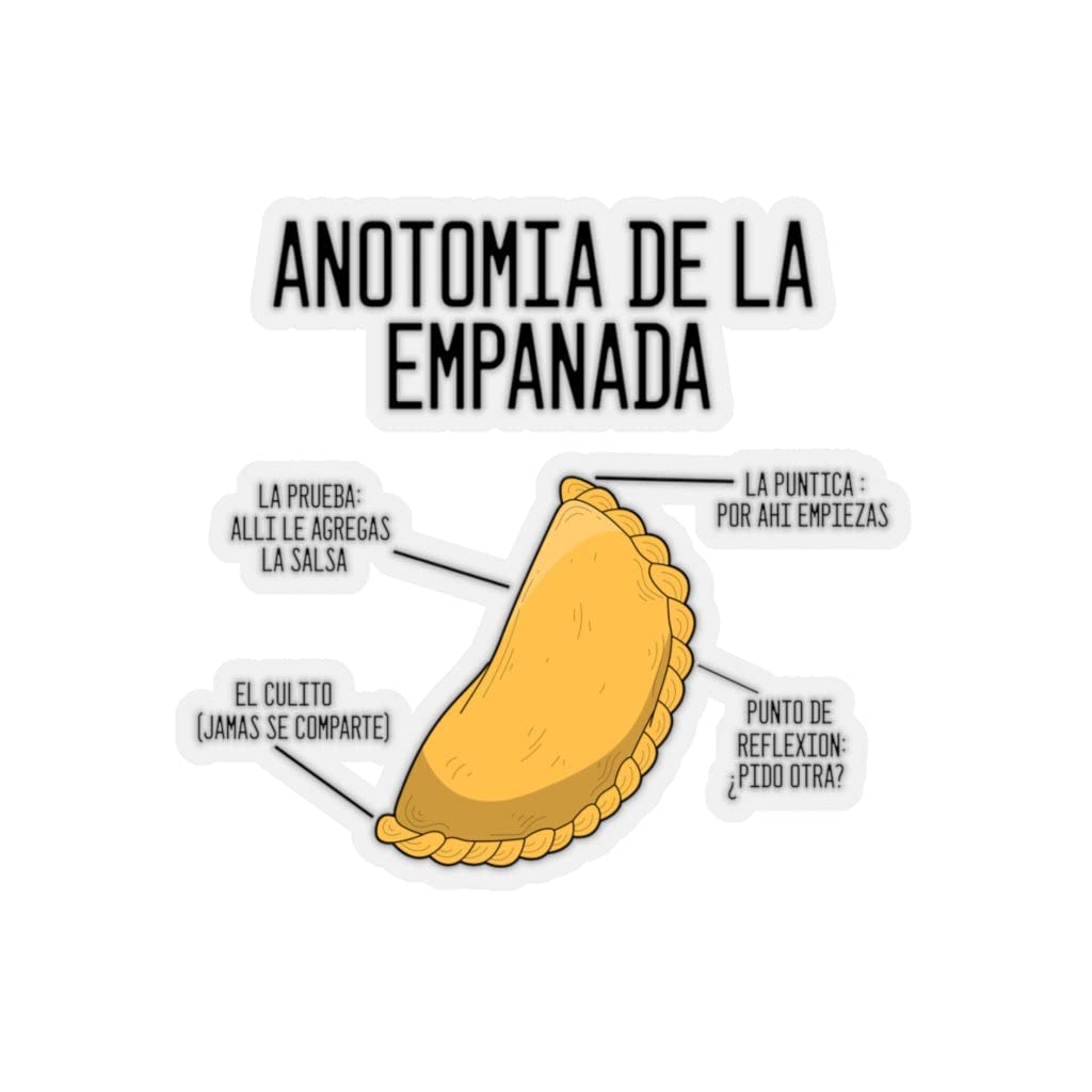 Teegarb Letter Blanket Sticker Decal Novelty Empanada Sandwiches Spread Sayings Spanish Cuisine Humorous Breads Stickers for Laptop Car 6" × 6" / Transparent