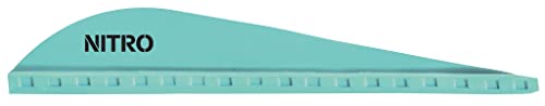 Pine Ridge Archery Nitro Vane 2.2 Low Profile Arrow Fletchings, Turquoise, Pack of 36