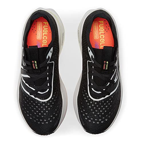 New Balance Women's FuelCell SuperComp Trainer V1 Running Shoe, Black/Black Metallic/Neon Dragonfly, 8.5