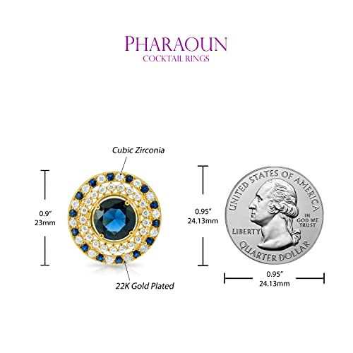 Pharaoun Shield of Athena Cocktail Ring in Gold-Plated Sterling Silver - Size 8
