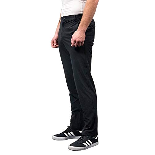 Men's Commuter Bike to Work Cycling Pants - Chinos/Slacks (Black, 34W x 30L)