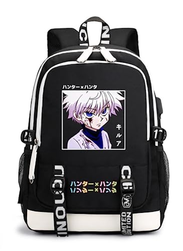 MESUZ Killua Backpack Travel Daypack Laptop Backpack (Black 2)