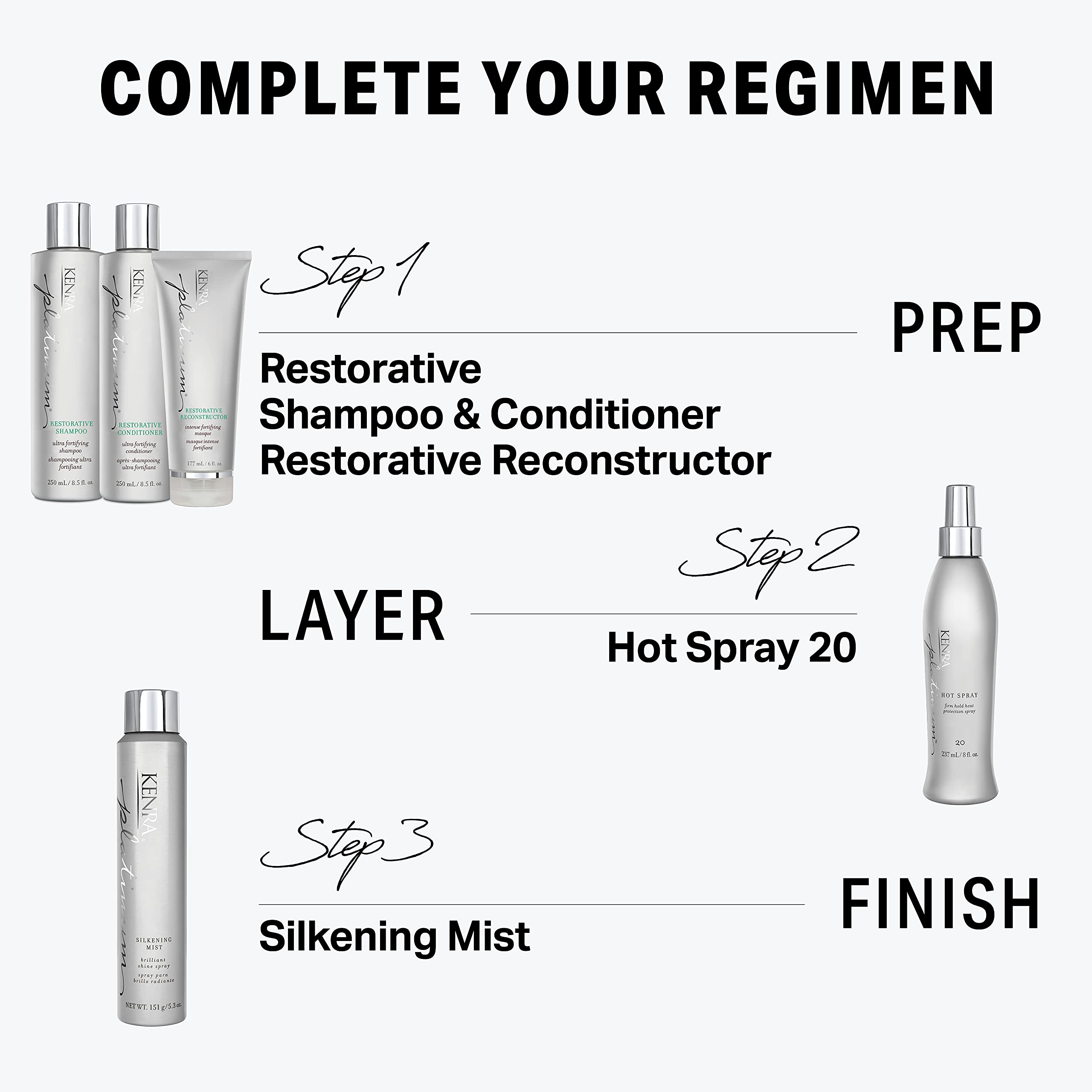 Kenra Platinum Silkening Mist 80% | Brilliant Shine Spray | Smooths Flyaways, Detangles and Tames Frizz | Humidity Protection | All Hair Types | 5.3 oz