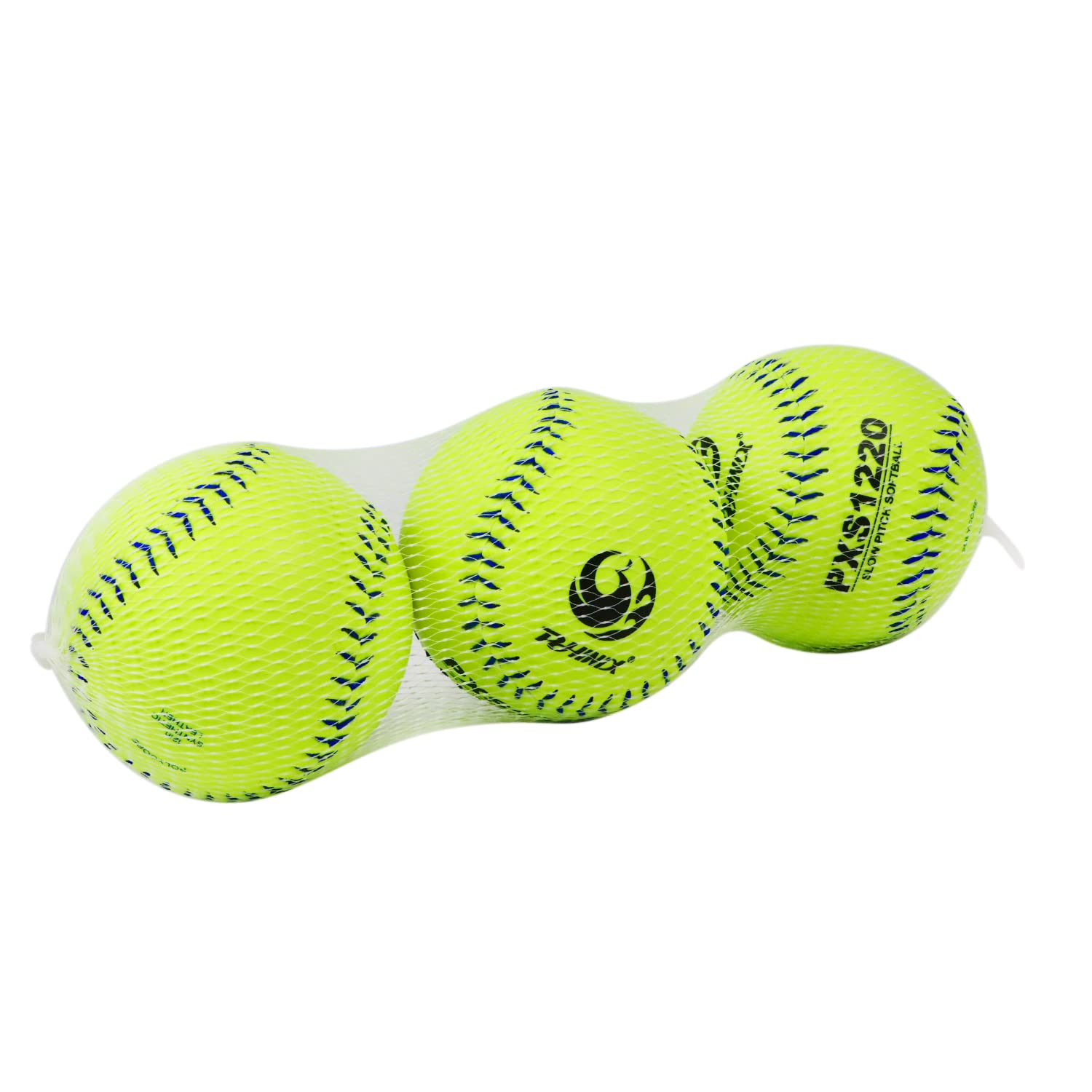 PHINIX Softball Official Size and Weight for Practice 12 Inch (12 inch,Bag of 3)