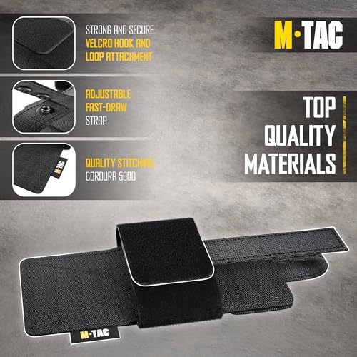 M-Tac Gun Holster for Concealed Carry - CCW Pistol Holster - Concealed Carry Holster for Men and Women with a Fix (Black)