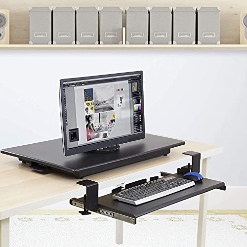 Mount-It! Electric Standing Desk [55.1" x 23.6"] Memory Control Panel, Adjustable Tabletop, Clamp Keyboard Tray, and Anti Fatigue Floor Mat | Rubberized Gel Foam, Bundle of 3