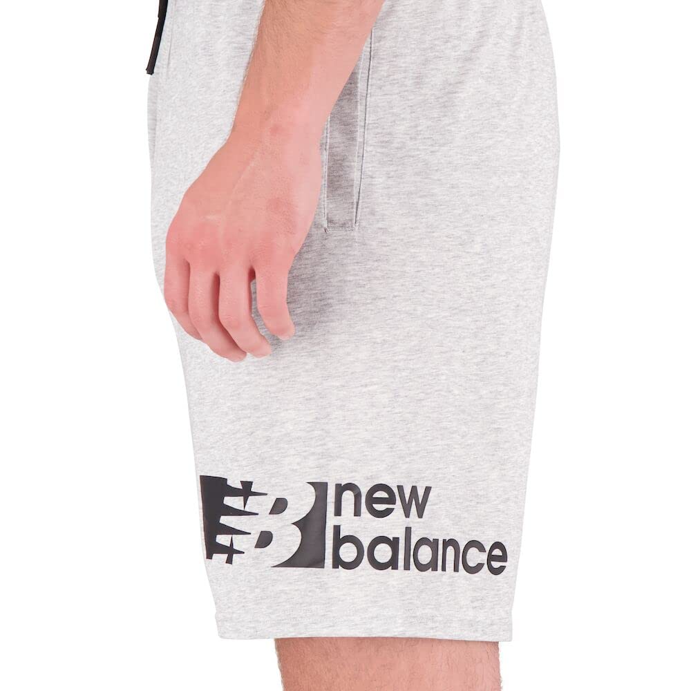 New Balance Men's Heather Tech Knit Short, Athletic Grey, Large