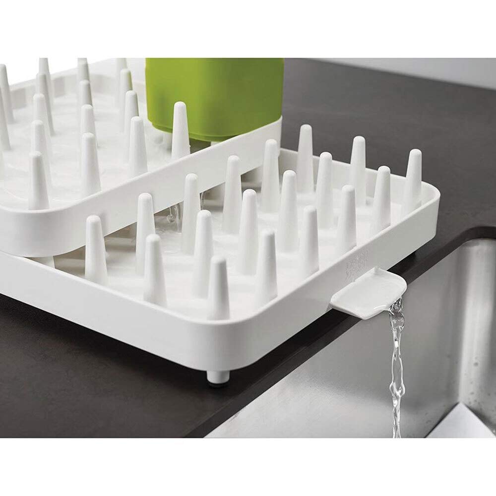 Joseph Joseph Connect Adjustable 3-Piece Dishrack, One Size, Off White/Green