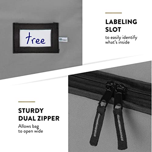 Zober Christmas Tree Storage Bag - for Artificial Trees up- to 9-Ft. Tall - Garland Bag, (2 pc set) Durable Waterproof Material With Stitched Reinforced Carrying Handles