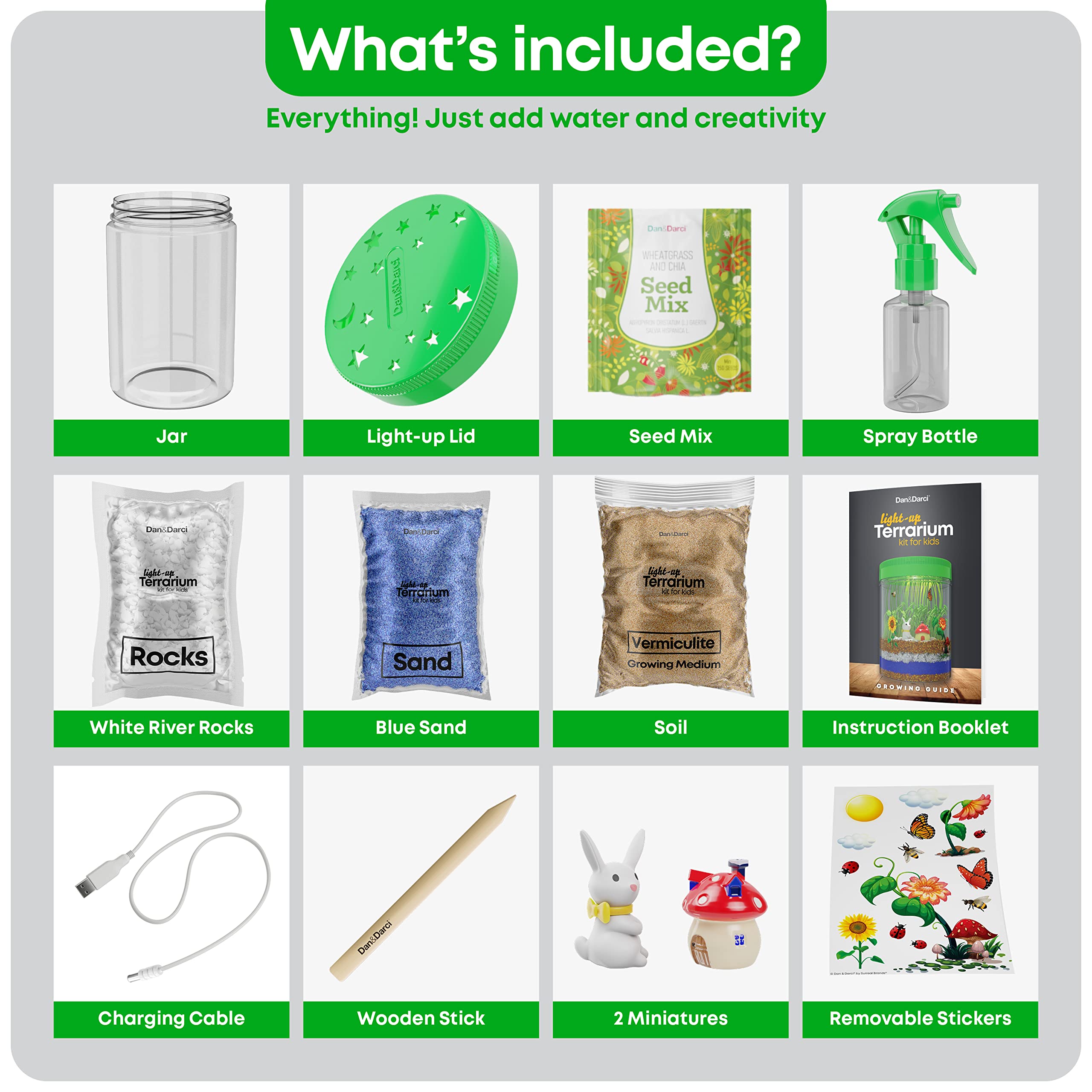Light-Up Terrarium Kit for Kids (Old Version)