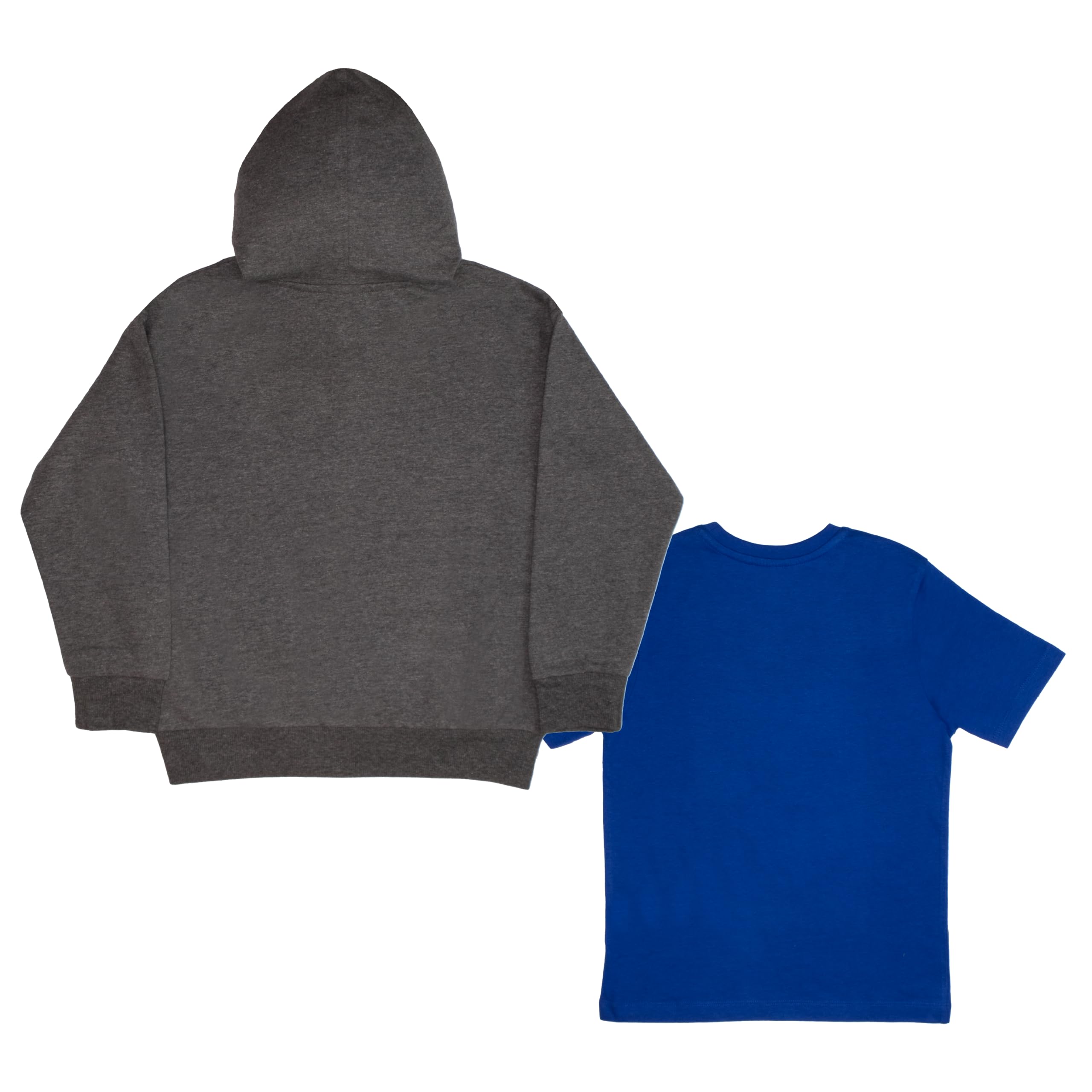 Nintendo Super Mario Hoodie and T-Shirt Combo 2-Pack for Boys, Boys Super Mario Hooded Sweatshirt and Tee Bundle Set (Blue/Black, Size 8)
