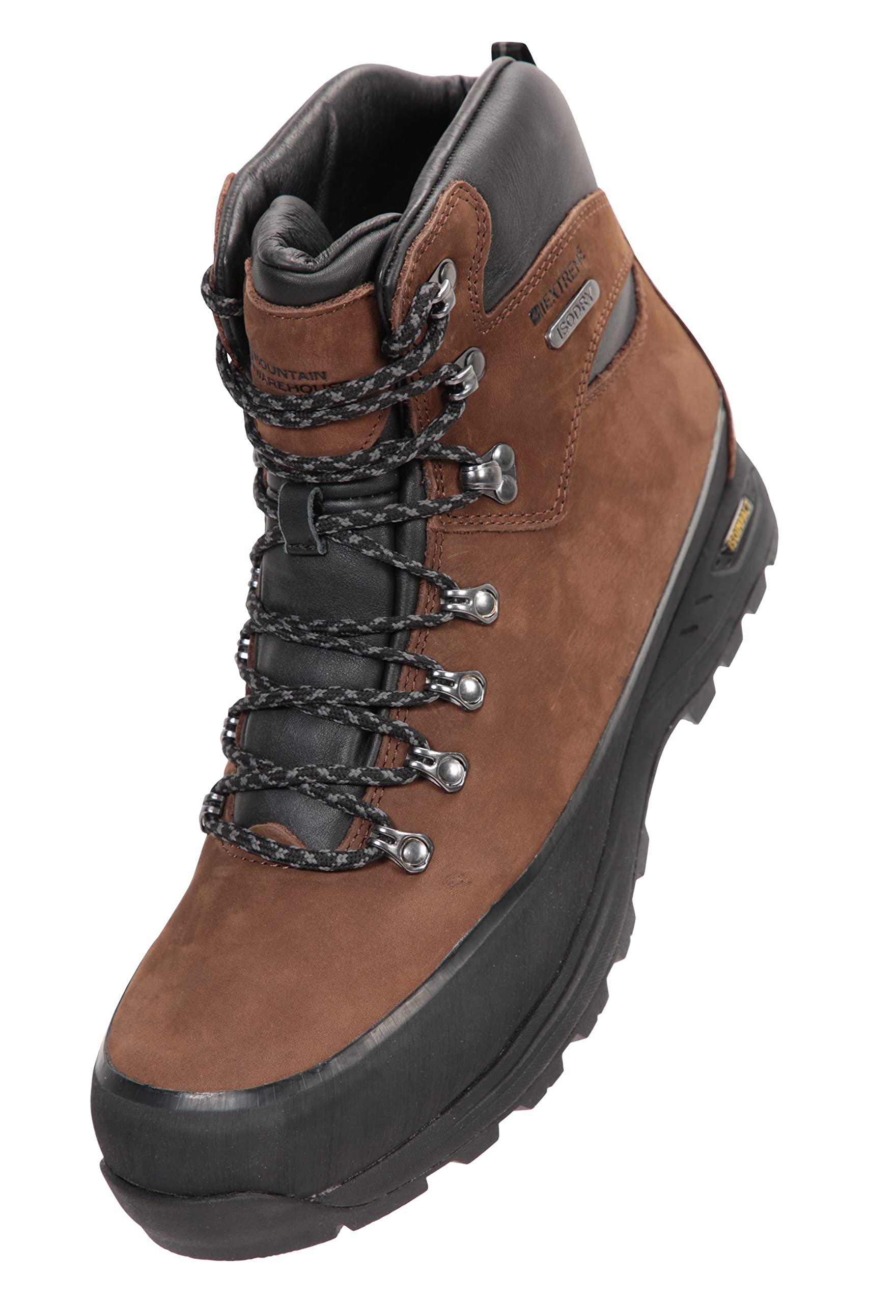 Mountain Warehouse Discovery Mens Boots - Isogrip Hiking Shoes Brown 12 M US Men
