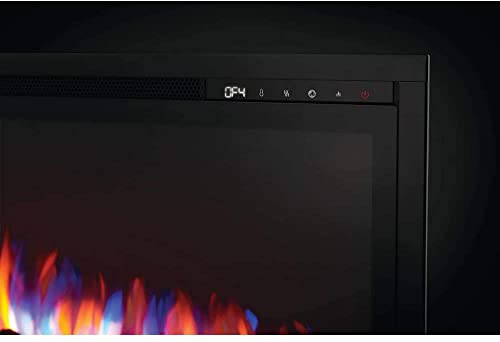 Napoleon Entice 42 - NEFL42CFH - Wall Hanging Electric Fireplace, 42-in, Black, Glass Front, Glass Crystal Ember Bed, 3 Flame Colors, Remote Included