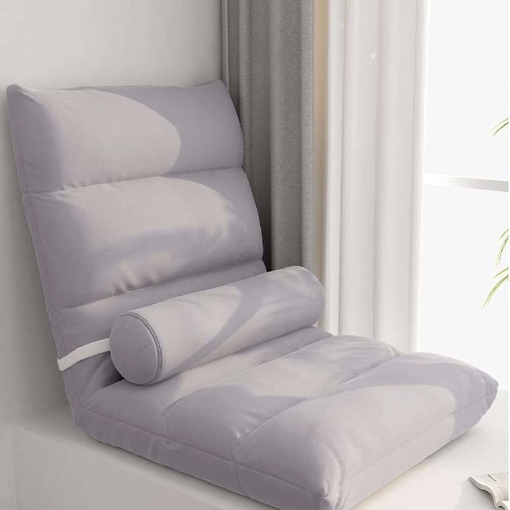 KXDTZ Lazy Sofa Tatami Bed Backrest Chair Girl Lovely Bedroom Single Bay Window Small Sofa Folding Chair (Color : White-Patch Five-Pointed star4)
