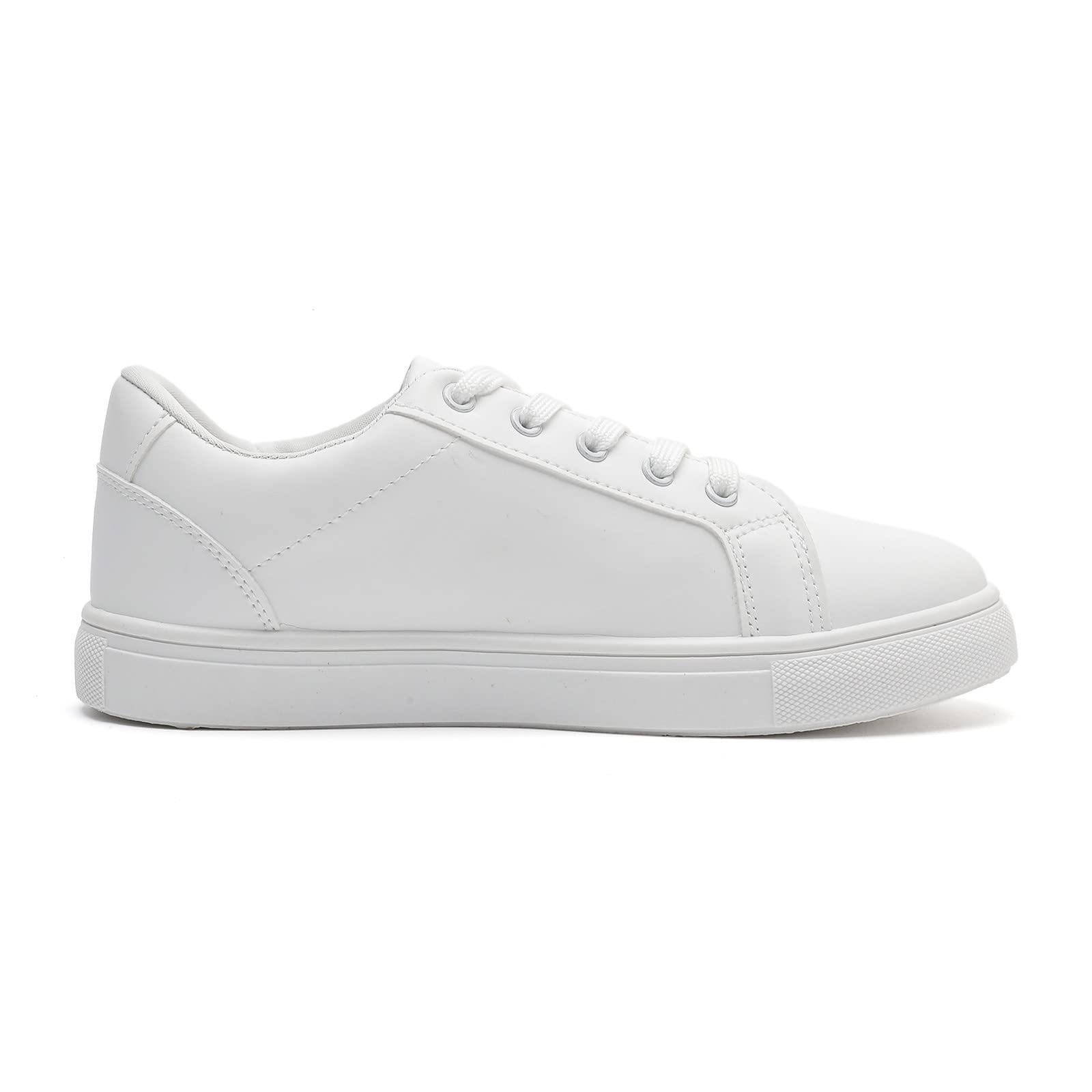 MEMON Women Platform Sneakers White Comfortable Walking Casual Lace Up Fashion Sneakers(ME2305-White-39)