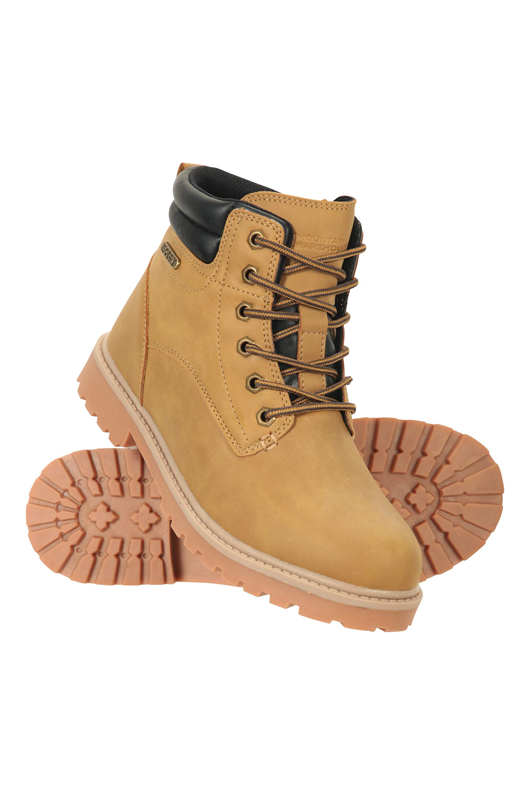 Mountain Warehouse Casual Kids Waterproof Boots - Nubuck Leather Brown Kids Shoe Size 1 US