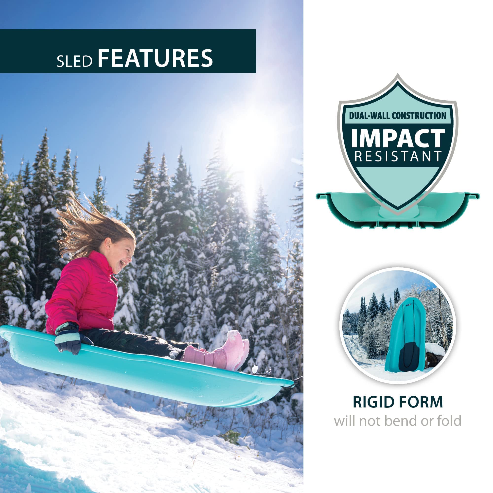 Premium Snow Sled (Aqua)