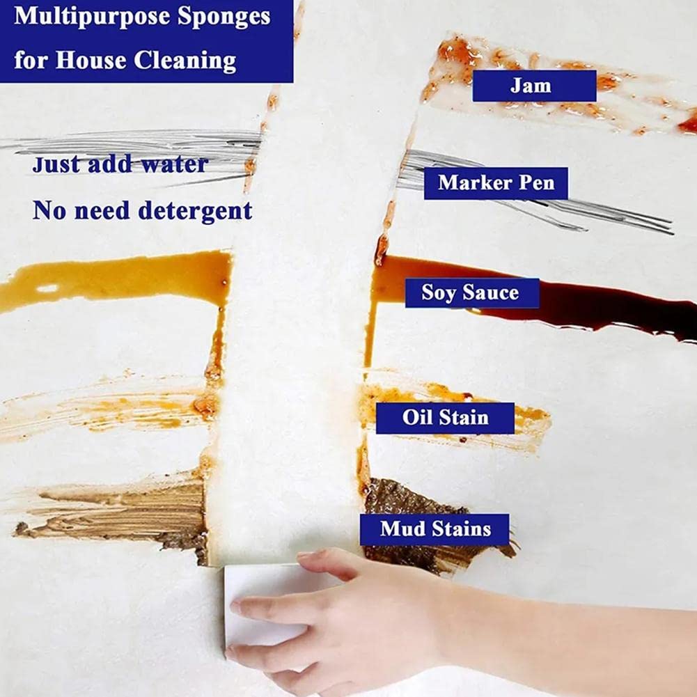 Magic Sponge Eraser,Multi-Functional Foam Cleaner,Multi Surface Scrubber Sponge Foam Pads,Household Cleaning Sponge for Kitchen,Furniture,Bathroom