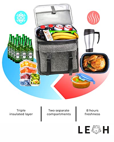 Leoh Lunch Backpack for Men | Backpack Cooler Insulated Leak Proof 36 Cans | Cooler Backpack Insulated Waterproof | Backpack Lunch Bag for Men Women | Beach Cooler Bag 25L