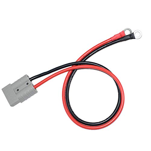 LIXINTIAN 10AWG Battery Adapter Cable,with O-Type Terminal and 45A Connector-1 m/3.28ft