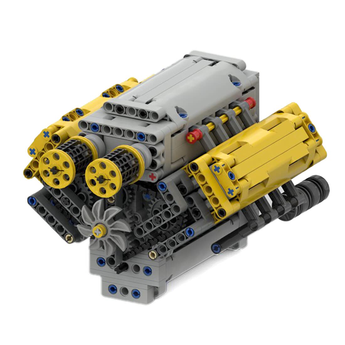 KAROYD Technic V8 Steam Engine Building Kit, Engine Series Building Blocks Set (770PCS) - Dynamic