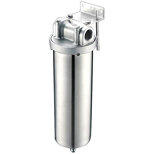 VivoWave Stainless Steel Industrial 10" Filter Housing 3/4" NPT with Drain Port Shelco(1)