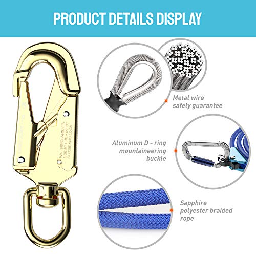 X-R-SPORT 1/2" X 8' Steel Core tree climbing kit ,flipline for climbing trees, climbing tree equipment,arborist,tree climbing harness