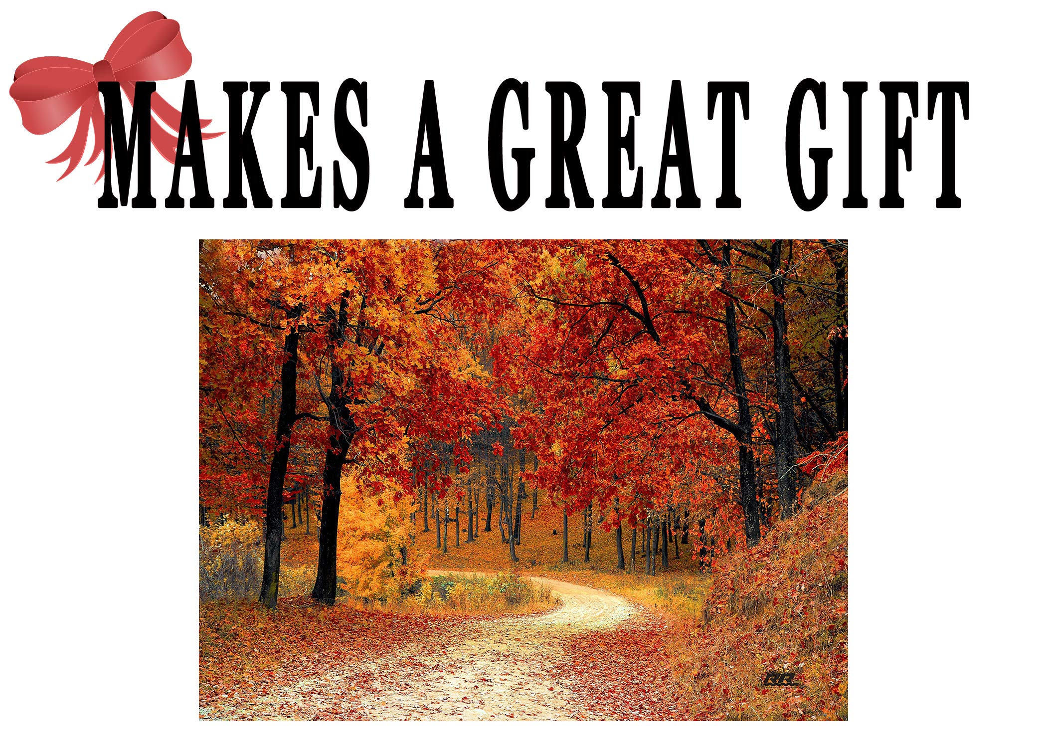 Rogue River Tactical Fall Autumn Leaves Road Trail Kitchen Glass Cutting Board Country Decorative Gift Design