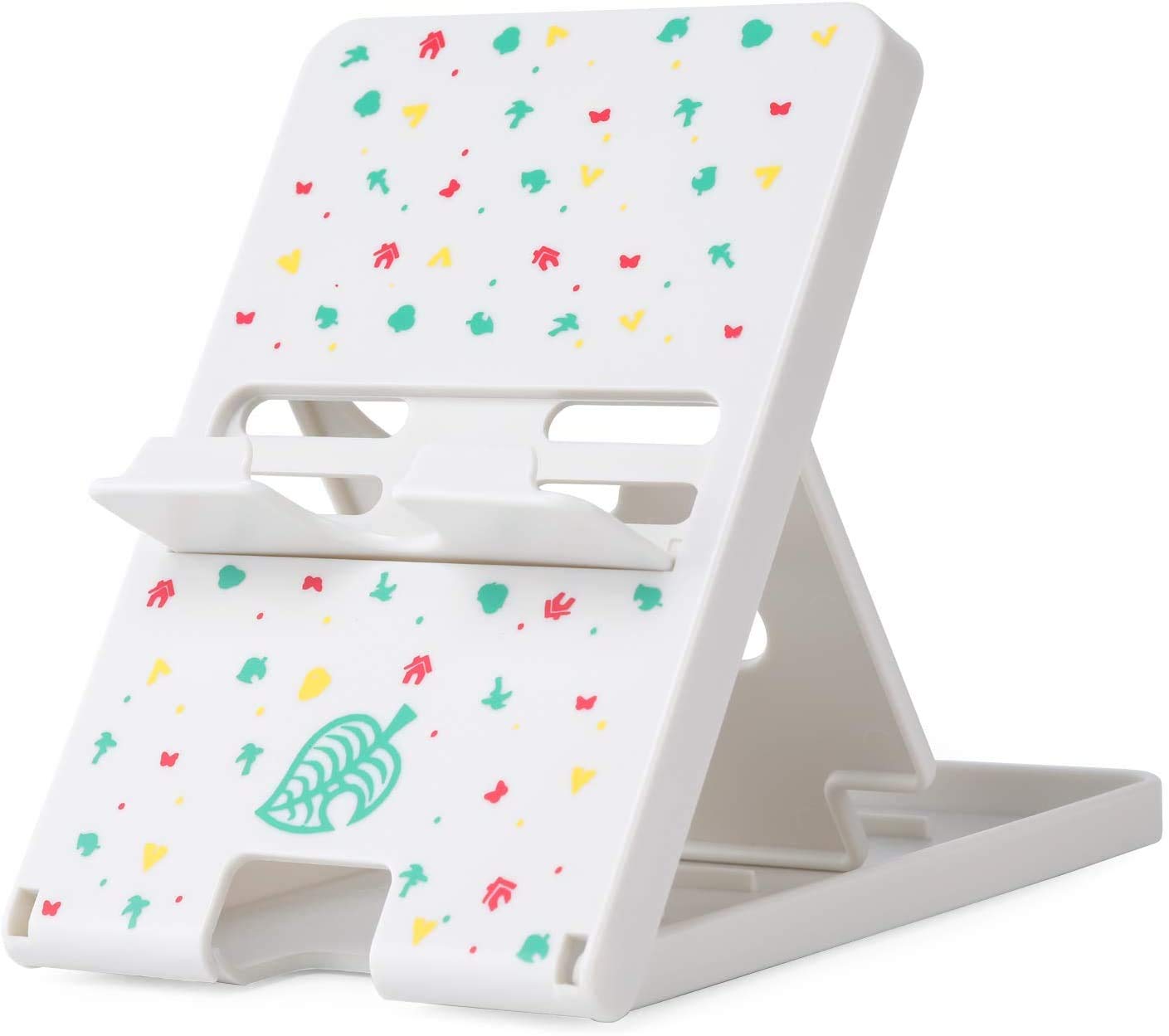 LightPro Switch Stand Animal Crossing Playstand for Nintendo Switch and Switch Lite, Foldable, Adjustable, Radiating(White)