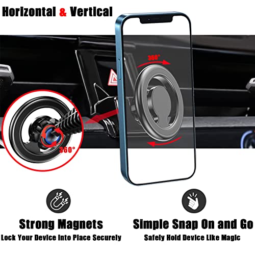 Mengfly Car Phone Holder Mount, for Toyota Corolla 2024 2023 2022 2021 2020, Air Vent Stand, Magsafe Magnetic Navigation Bracket, for Magsafe Case, iPhone 15 14 13 12 Pro Max Plus Mini, All Phones
