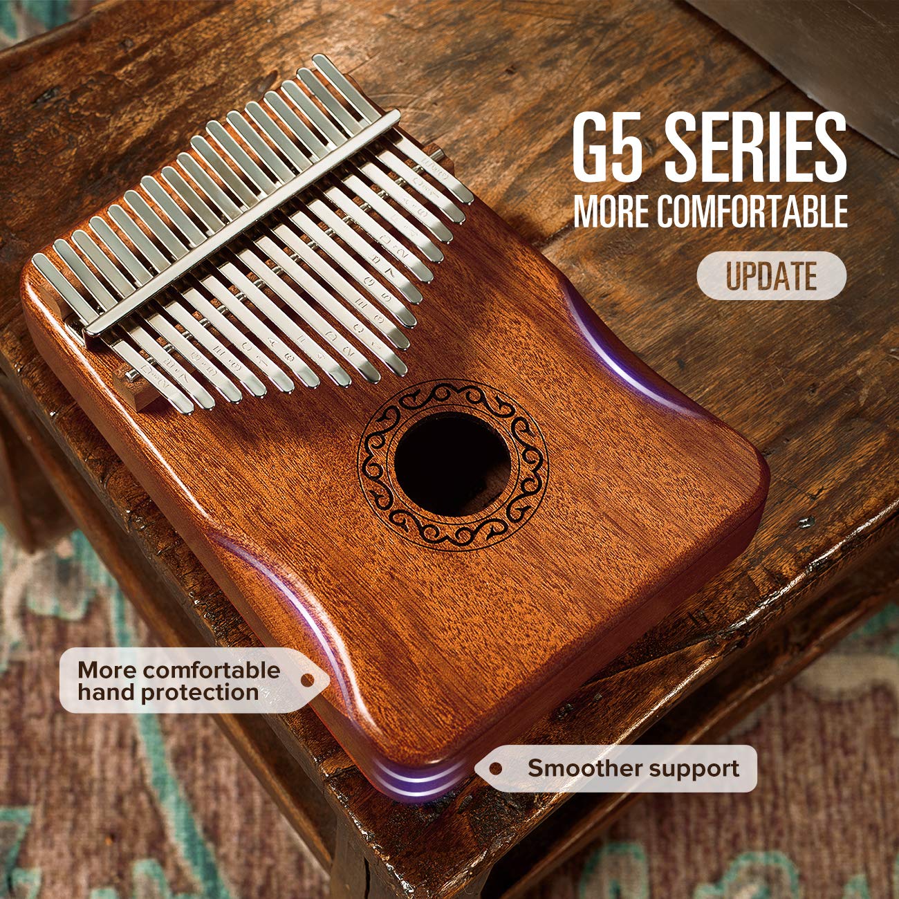 MIFOGE Mini Kalimba Thumb Piano 8Keys & MIFOGE Kalimba Thumb Piano 17 Keys