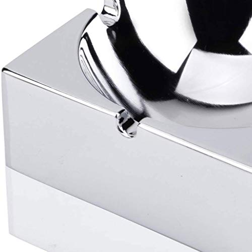 KTSCFS Ashtray， Desktop Square Thickening Bright Stainless Steel Bar KTV Living Room Indoor Smoking Ash Tray Home
