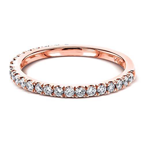 Kobelli Diamond Semi Eternity 3/8 Carat TW Gold Band - rose-gold / 8.5