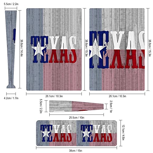 Texas Flag on Woodenboard Full Protective Skin Cover Design Wrap Decal Sticker Compatible with PS5 Digital Edition Console and Controller