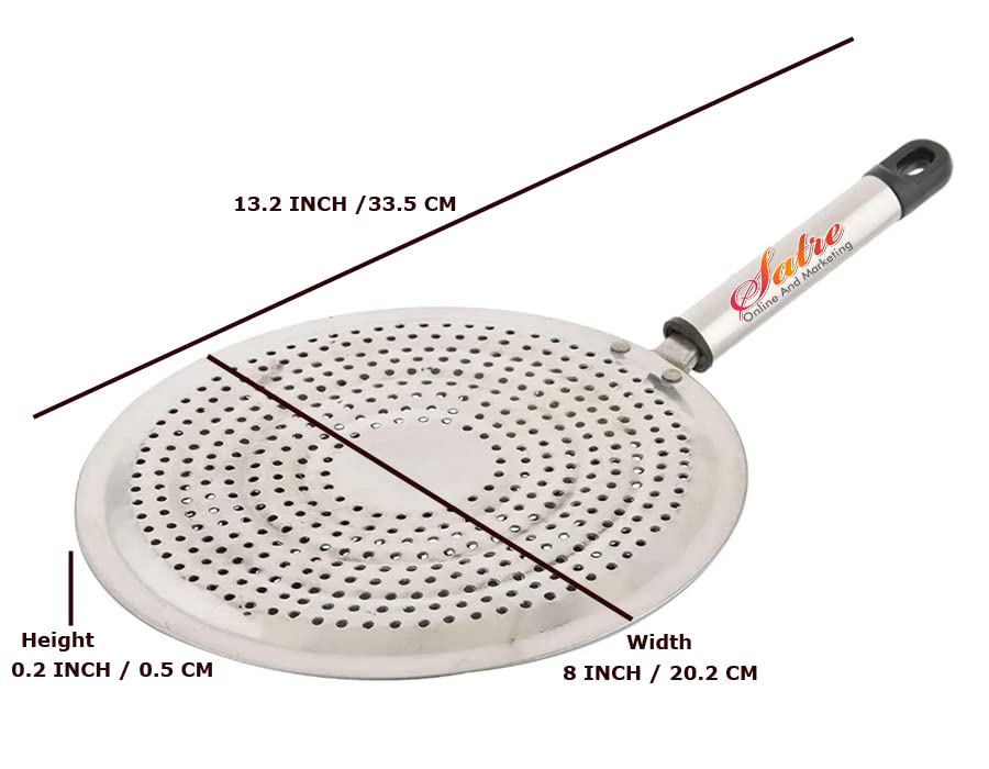 Stainless Steel Roasting Net,Stainless Steel Wire Roaster,Roaster,Cooking Rack for Papad and Khakras,For Baking Rotis and Parathas-Silver