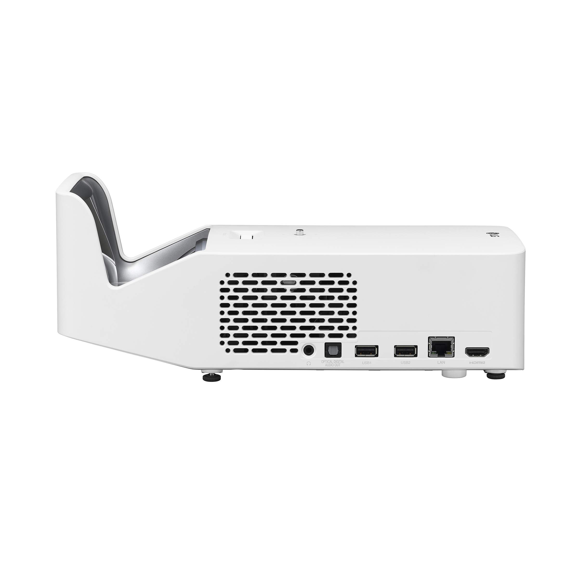 LG HF65LA Ultra Short Throw LED Home Theater CineBeam Projector with Smart TV and Bluetooth Sound Out (2019 Model), White (Renewed)