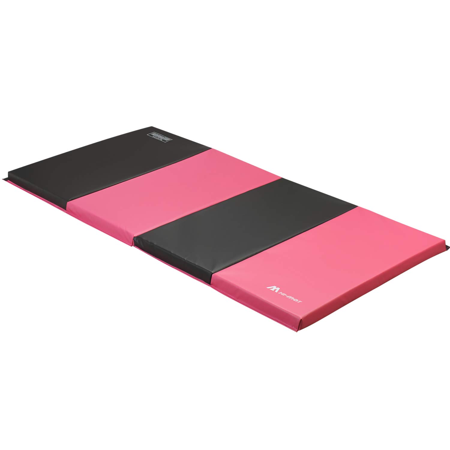 M HI-Mat Gymnastics Mat, Folding Exercise Mat Thick Aerobics Mats Tumbling Mats for Stretching Fitness with Carrying Handles (Exercise Mat-Blue)