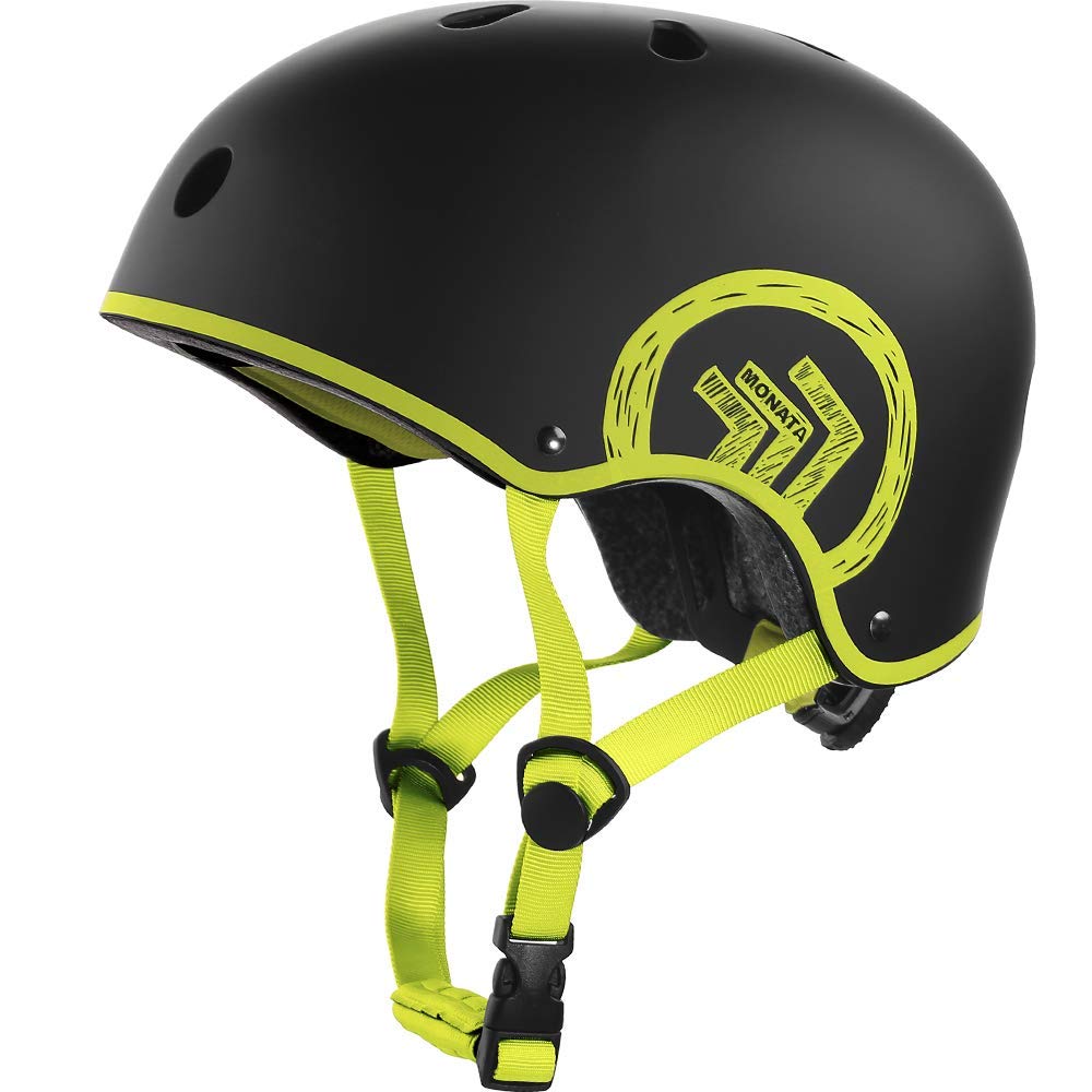 MONATA Skateboard Bike Helmet, Skate Scooter Helmet for Youth Adults Teens, Multisport Roller Skating Skateboarding Cycling Scooter Longboarding Rollerblading