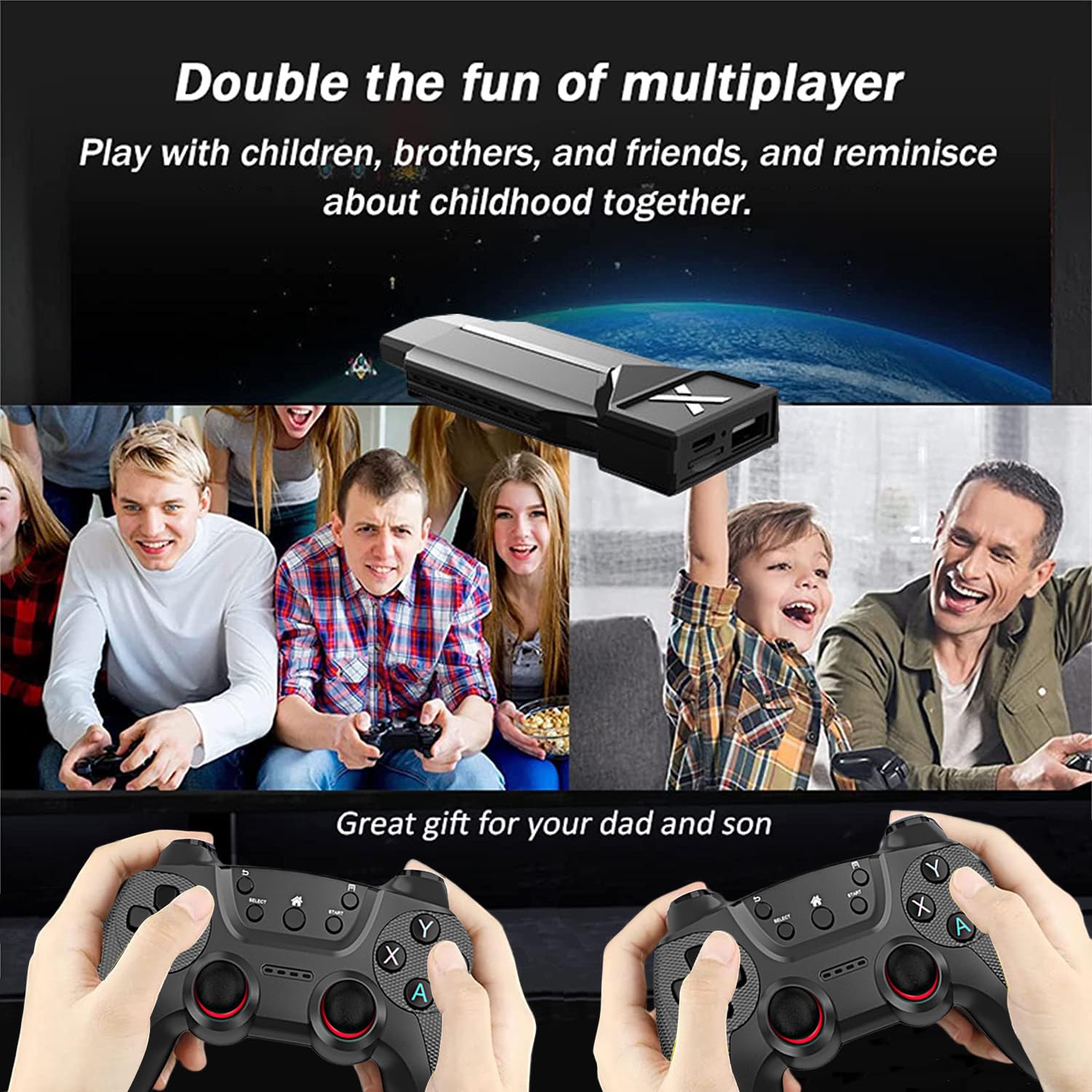 KZLVN Retro Game Console 20,000+ Games, Retro Play Game Stick, Nostalgia Stick Game, Plug and Play Video Game Stick, 4K HDMI Output, Premium Competitive Level Dual Controllers