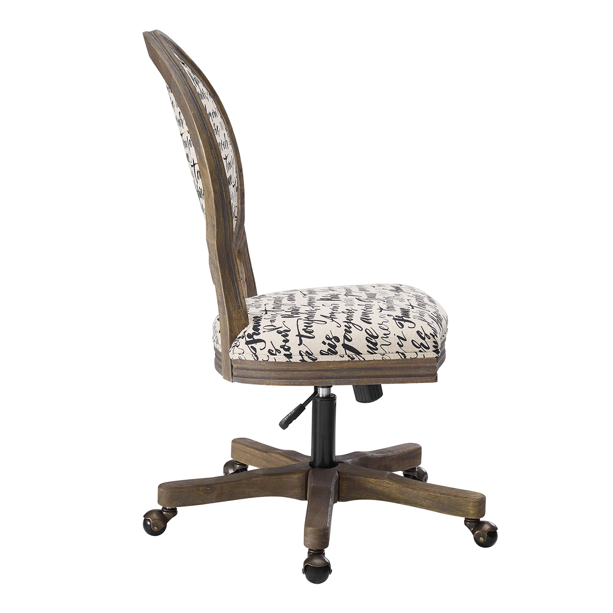 Linon Home Décor Brea Paris Office Chair, White