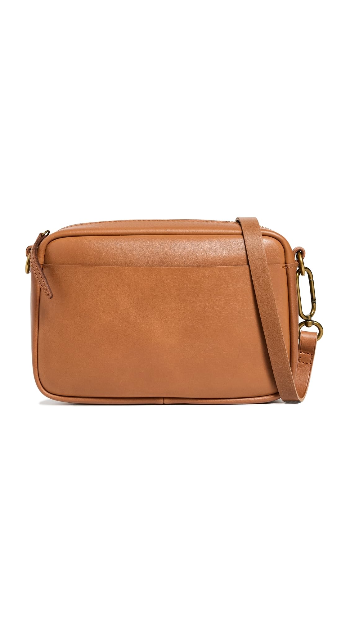 Madewell Women's The Leather Carabiner Medium Crossbody Bag, Dried Maple, Tan, One Size