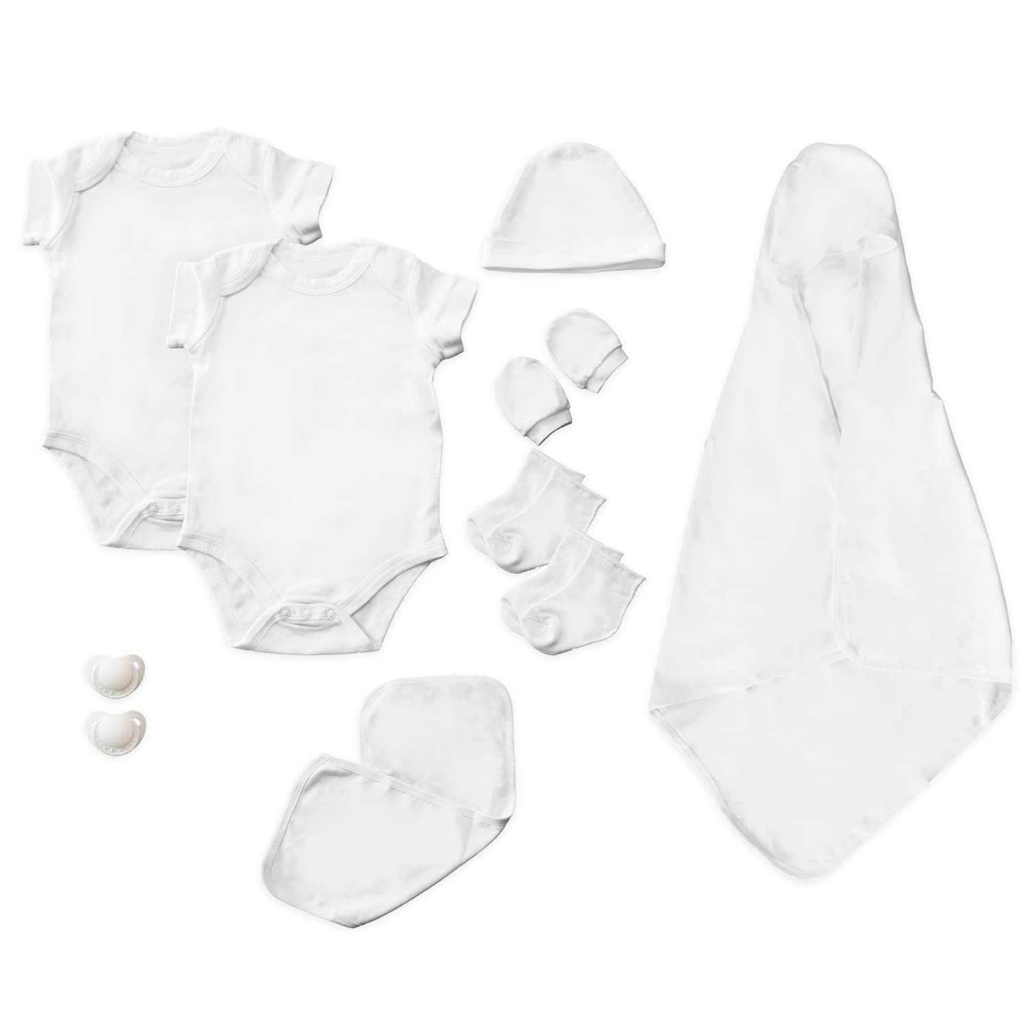 Unisex Baby Brand Layette Unisex-9pc Newborn Clothes & Accessories Set.,