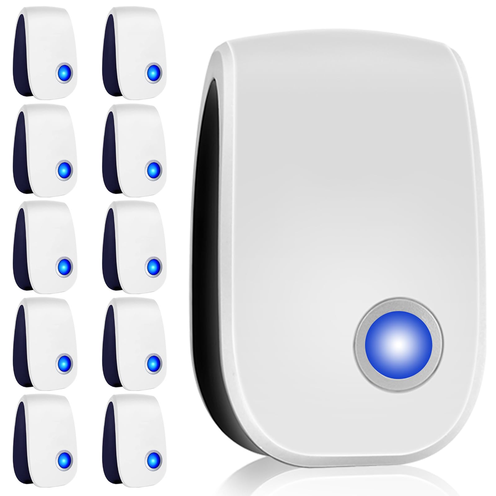 Ultrasonic Pest Repellent, 10 Packs Mouse Repellent Pest Plug in Electronic Rodent Repellent, Indoors Ultrasonic Bug Wall Insect Mosquito Ant Mice Spider Roaches Repeller for Home, School, Office