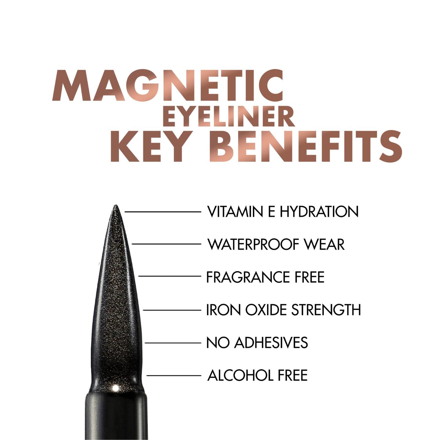 MoxieLash - Liquid Magnetic Eyeliner - Black - Good for 25 Uses - Waterproof & Smudge-Proof - Secure Hold - Minimal Effort - Includes Liner Remover Swabs and Application Instruction Card