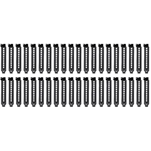 SOLUSTRE Metal Case Metal Case 40pcs Vented Back Plate Accessory Ventilation Blanking Blank Metal Cover Deflector I Computer Bracket L Expansion Panel Chassis Slot Black Case Black Case