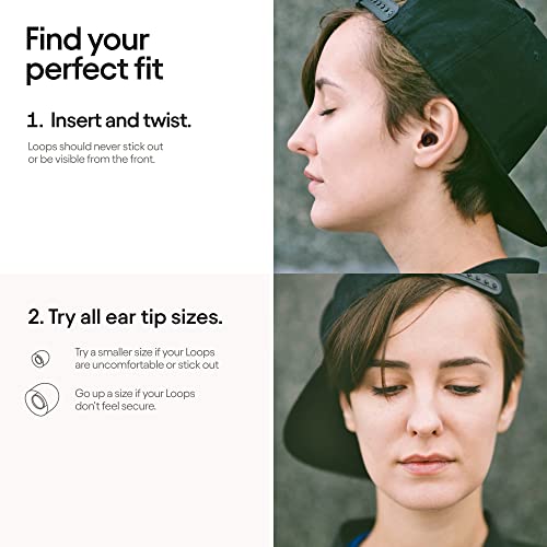 Loop Experience Ear Plugs for Concerts – High Fidelity Hearing Protection for Noise Reduction, Motorcycles, Work & Noise Sensitivity – 8 Ear Tips in XS, S, M, L – 18dB Noise Cancelling - Rosegold